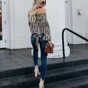 Vici | Tops | New Vici Collection Smocked Offshoulder Top Lg | Poshmark